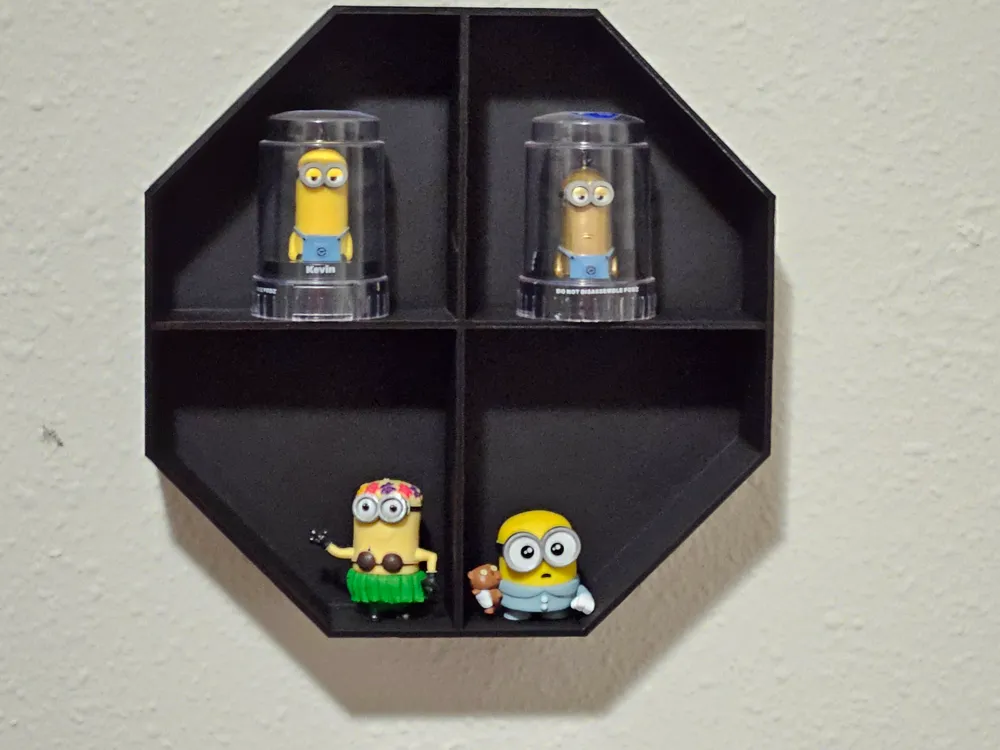 Desktop/Wall Mounted Octagon Display Shelf by E8 Prints - MakerWorld