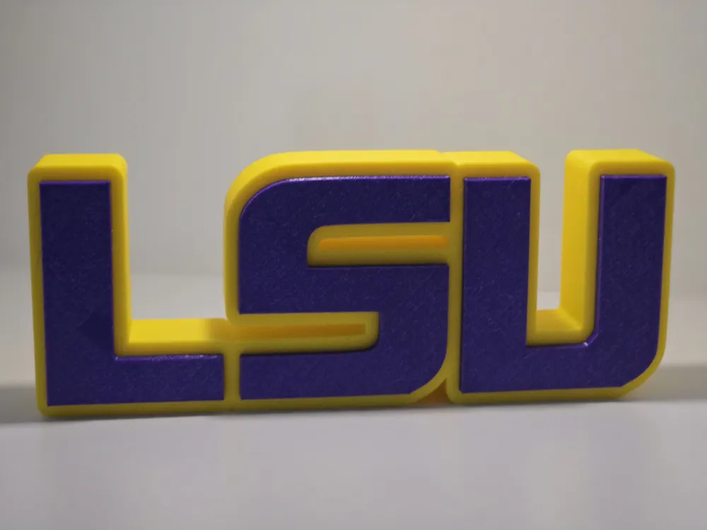 LSU Phone stand - Free 3D Print Model - MakerWorld