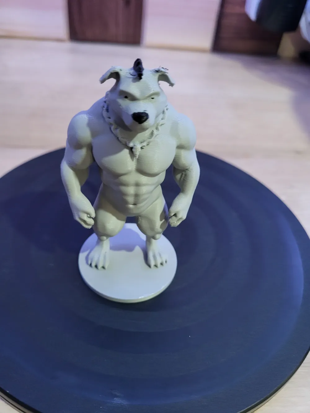 Muscle Dog Bodybuilder Figure - 102mm Gym Statue - Free 3D Print Model ...
