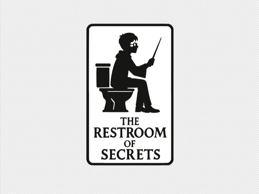 Harry Potter Bathroom Sign - Free 3D Print Model - MakerWorld
