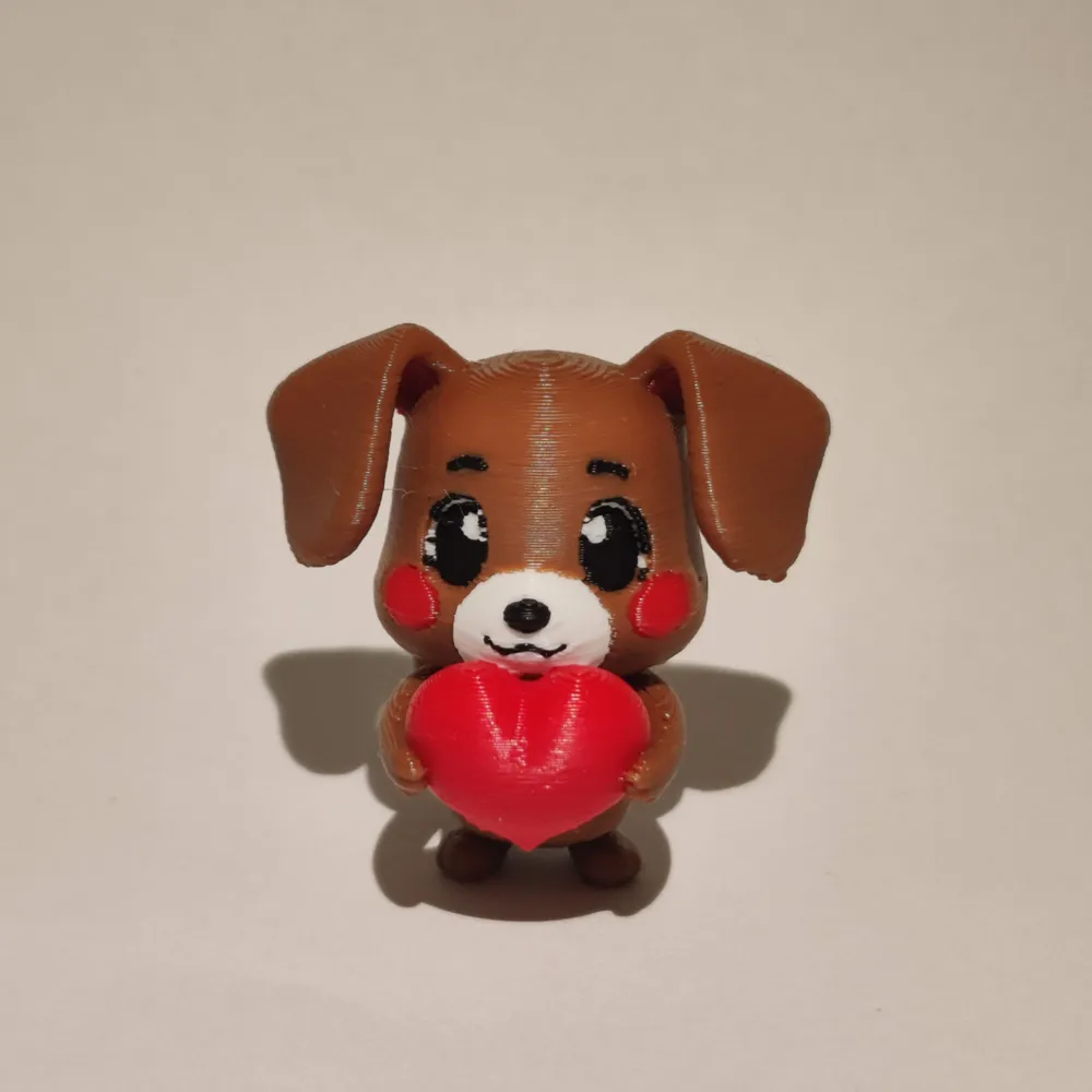 Cute animals holding hearts keychains - Free 3D Print Model - MakerWorld