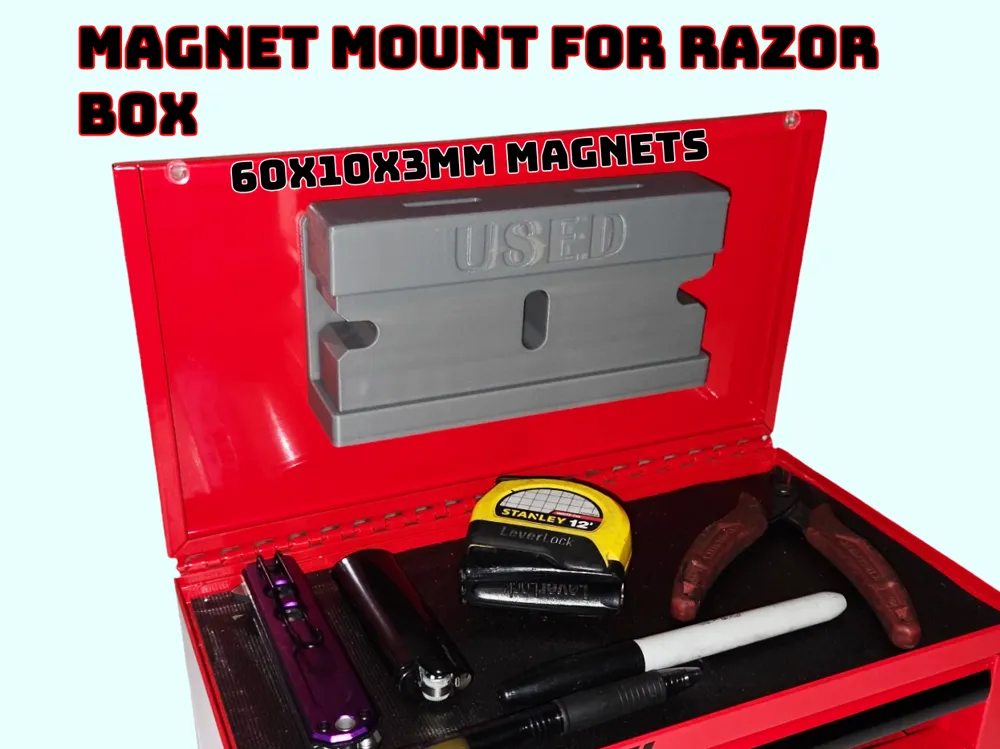 Magnet Mount For Used Razor Blade Box by Benjamin Rudy MakerWorld ...