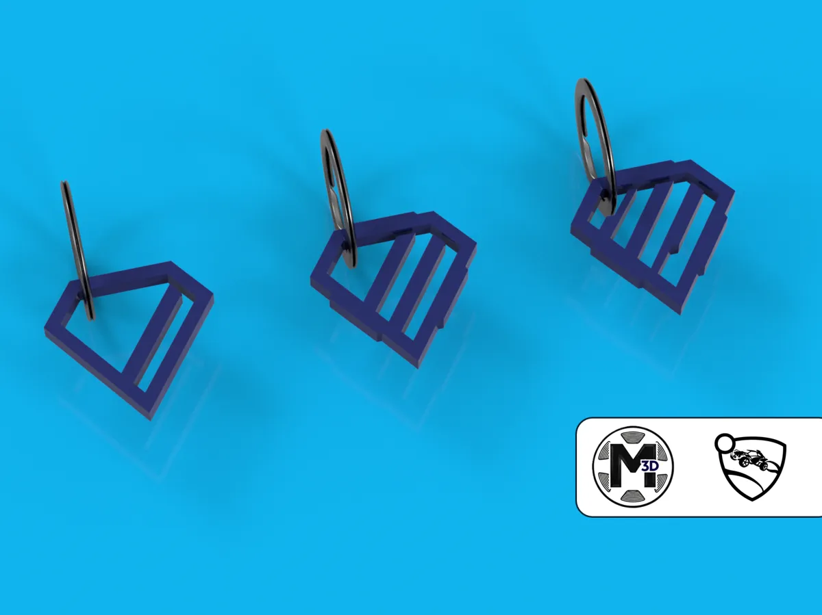 Dia Rank | Rocket League Keychain Series NO AMS - Free 3D Print Model ...