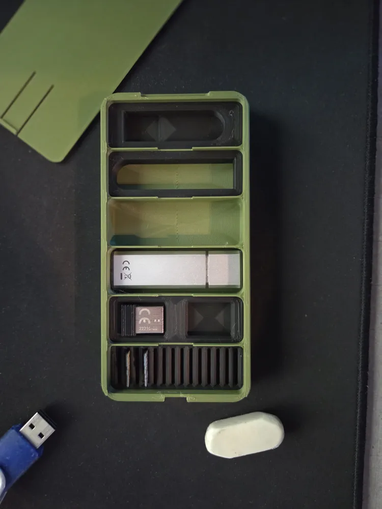 Sliding Tech-Case (USB, mic. SD, Dongles and more) - Free 3D Print ...
