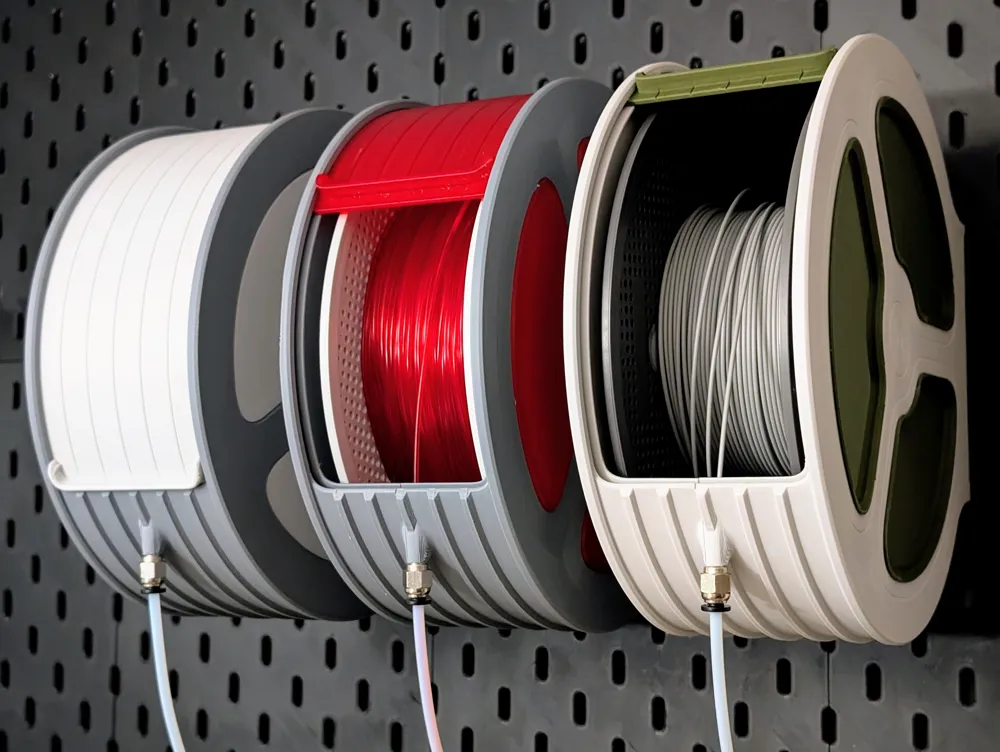 Skadis Direct-Feed Spool Holder - Free 3D Print Model - MakerWorld