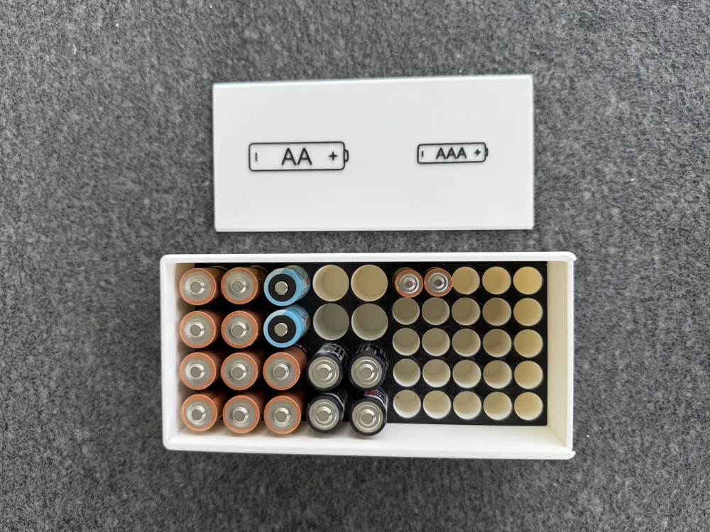 AA- and AAA-Batteries Organizer - Free 3D Print Model - MakerWorld