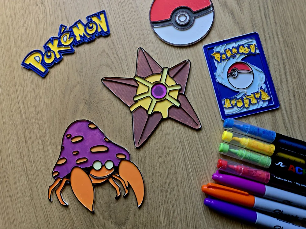 Pokemon Staryu Parasect DIY Coloring Pack by Merilno3D MakerWorld ...