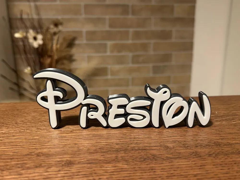Preston Name Disney Sign - Free 3D Print Model - MakerWorld