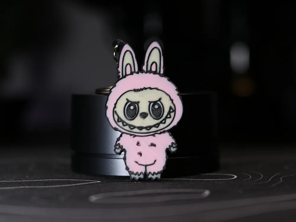 Labubu NFC Keychain - Free 3D Print Model - MakerWorld