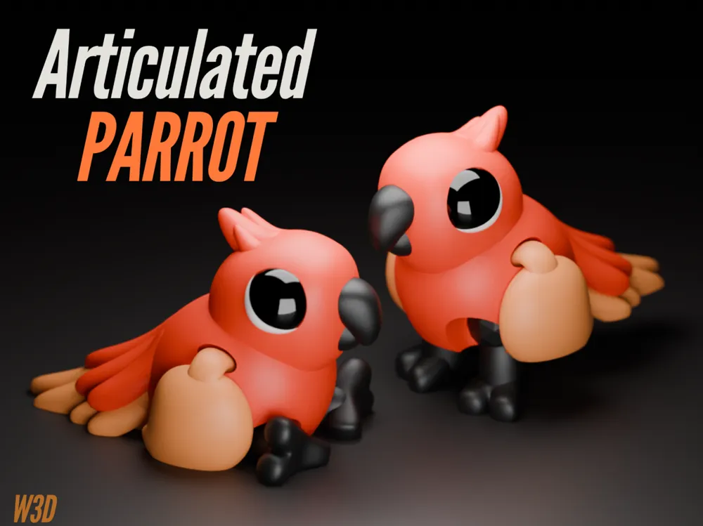 Articulated Parrot! by Waffly3D MakerWorld: Download Free 3D Models