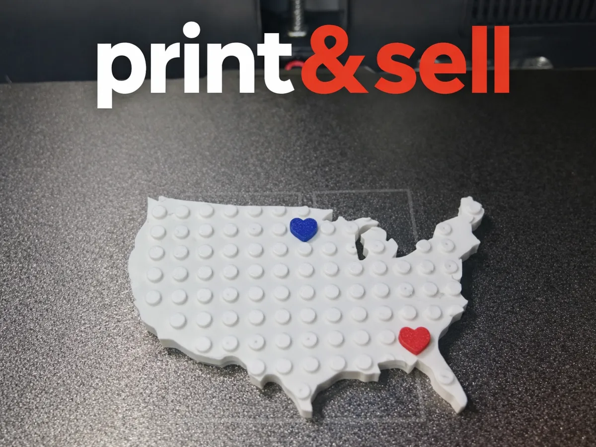 Imán Legos USA con corazón móvil - Modelo de impresión 3D gratuito ...