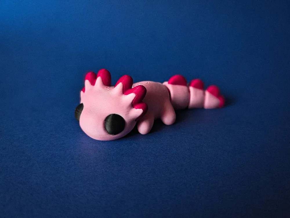 Flexi Axolotl - Free 3D Print Model - MakerWorld