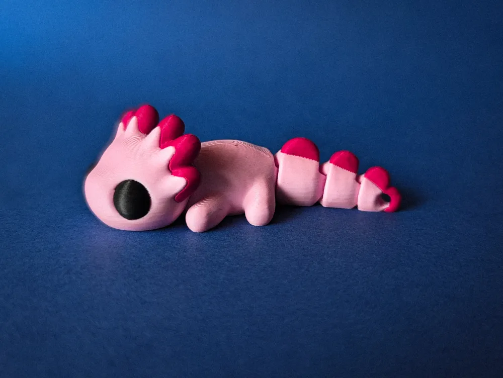 Flexi Axolotl - Free 3D Print Model - MakerWorld