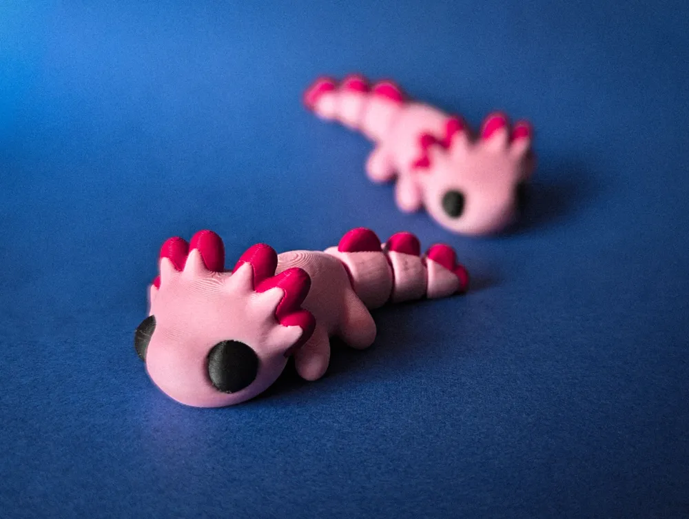 Flexi Axolotl - Free 3D Print Model - MakerWorld