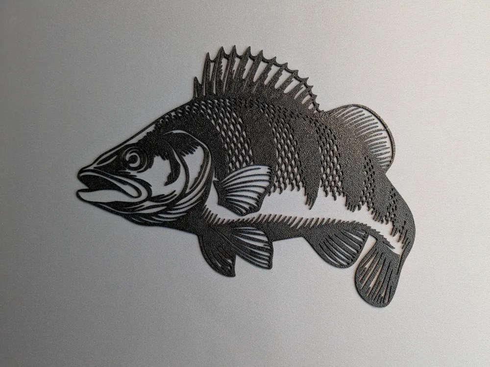 Perch Bass Fishing Art Fish 2D Art by polygon_boy - MakerWorld