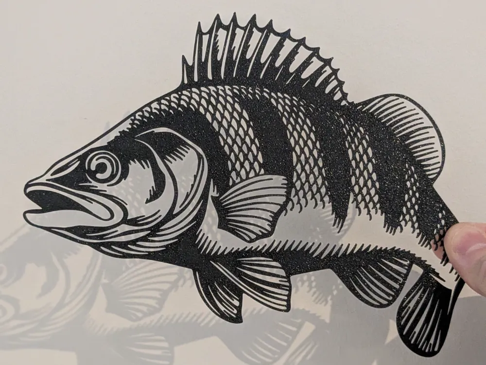 Perch Bass Fishing Art Fish 2D Art by polygon_boy - MakerWorld