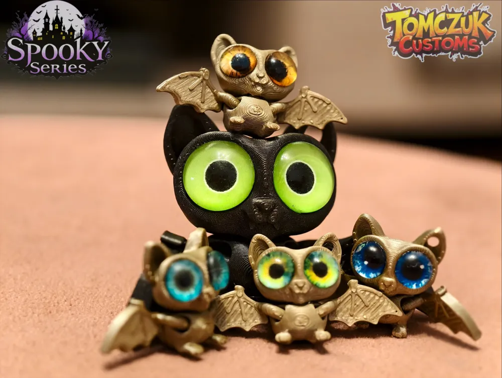 Cute Bat Keychain! It's articulated! - Free 3D Print Model - MakerWorld
