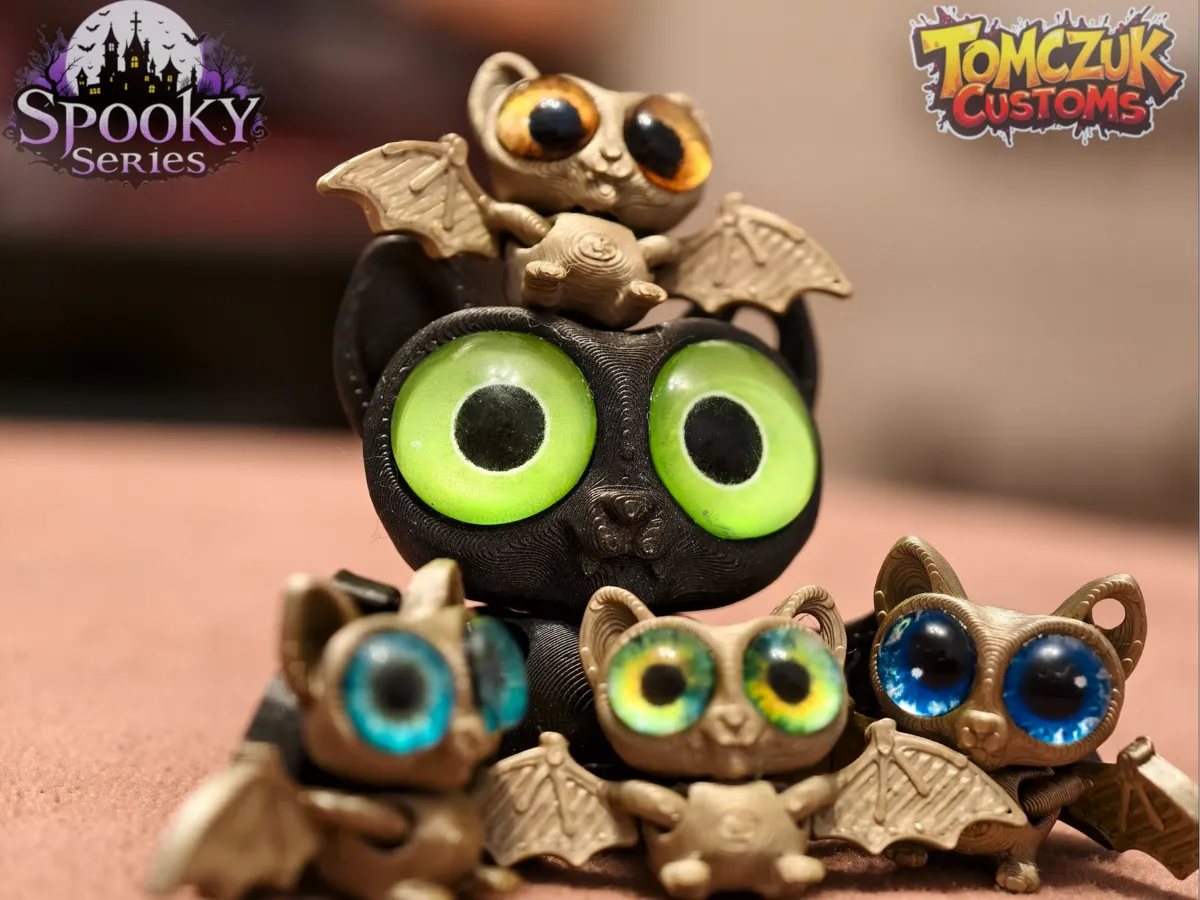 Cute Bat Keychain! It's articulated! - Free 3D Print Model - MakerWorld