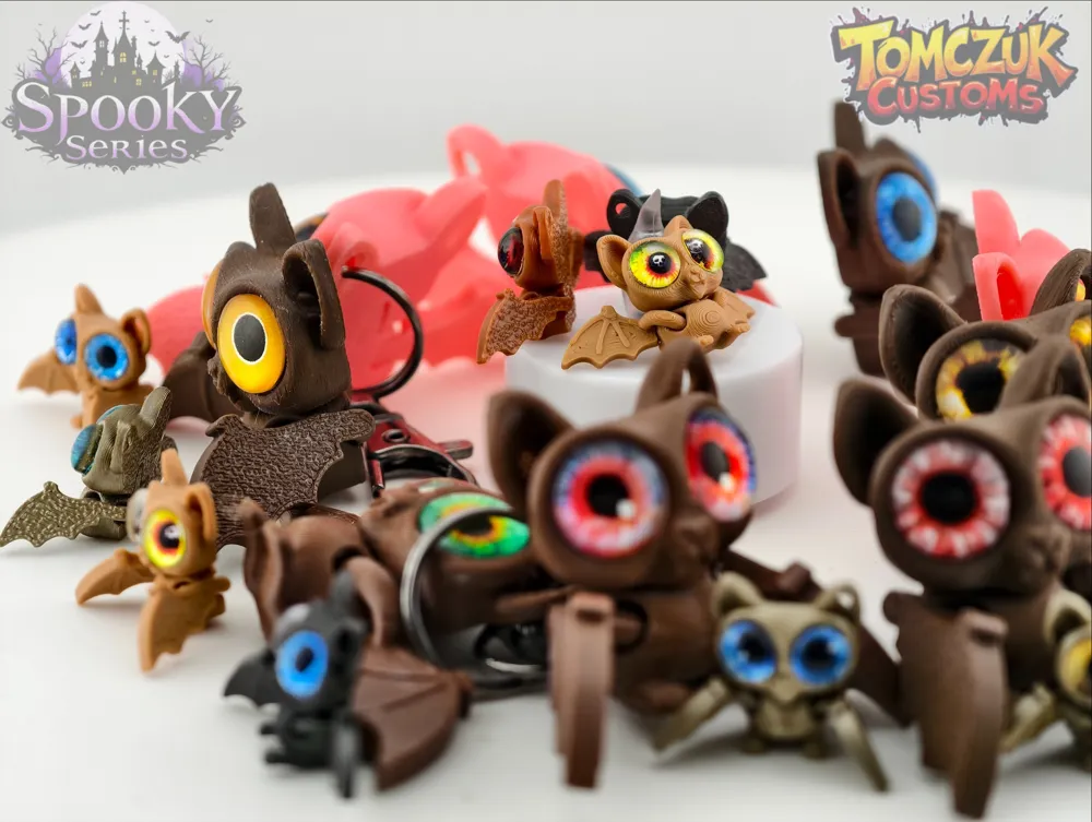 Cute Bat Keychain! It's articulated! - Free 3D Print Model - MakerWorld