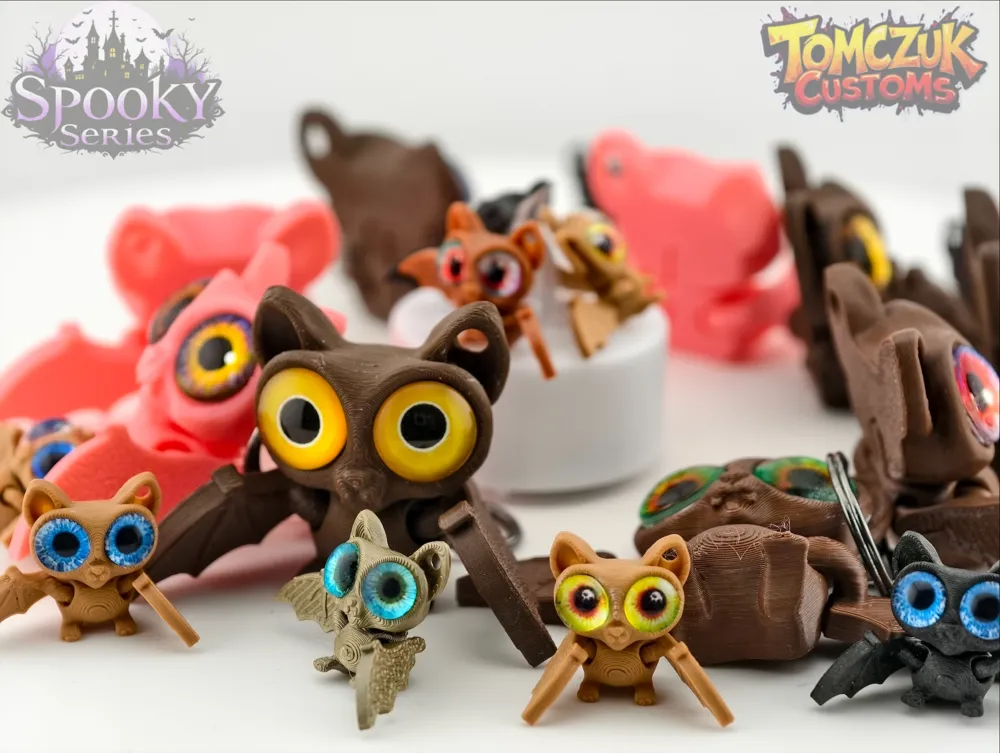 Cute Bat Keychain! It's articulated! - Free 3D Print Model - MakerWorld