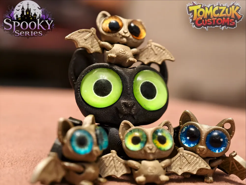 Cute Bat Keychain! It's articulated! - Free 3D Print Model - MakerWorld