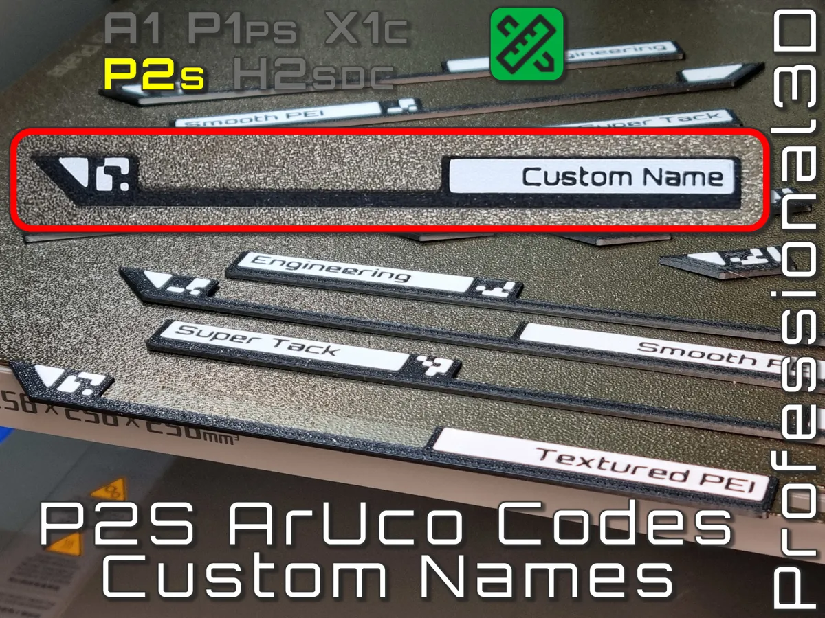 P2S ArUco QR-Codes / Original 256x256 Bauplatten von Professional3D ...