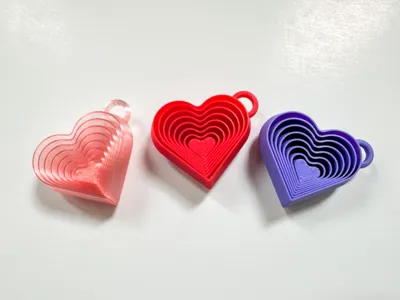 Heart Layered Fidget Toy (2 Sizes) by 3DPmom MakerWorld: Download Free ...