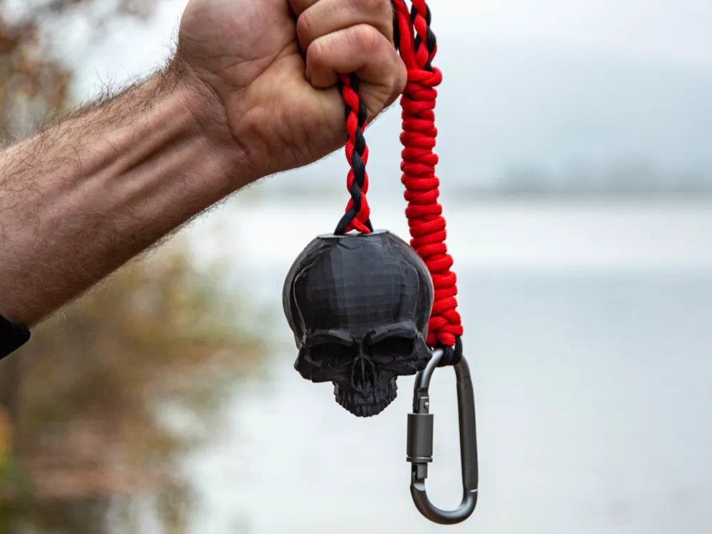 Skull monkey's fist, slungshot self defense weapon by Zingerberg ...