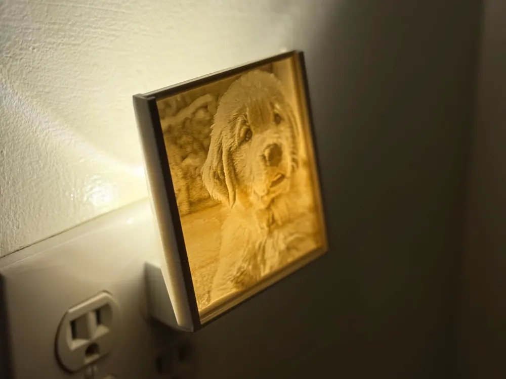 Custom Lithophane Night-Light Holder (80×80 mm) - Free 3D Print Model ...