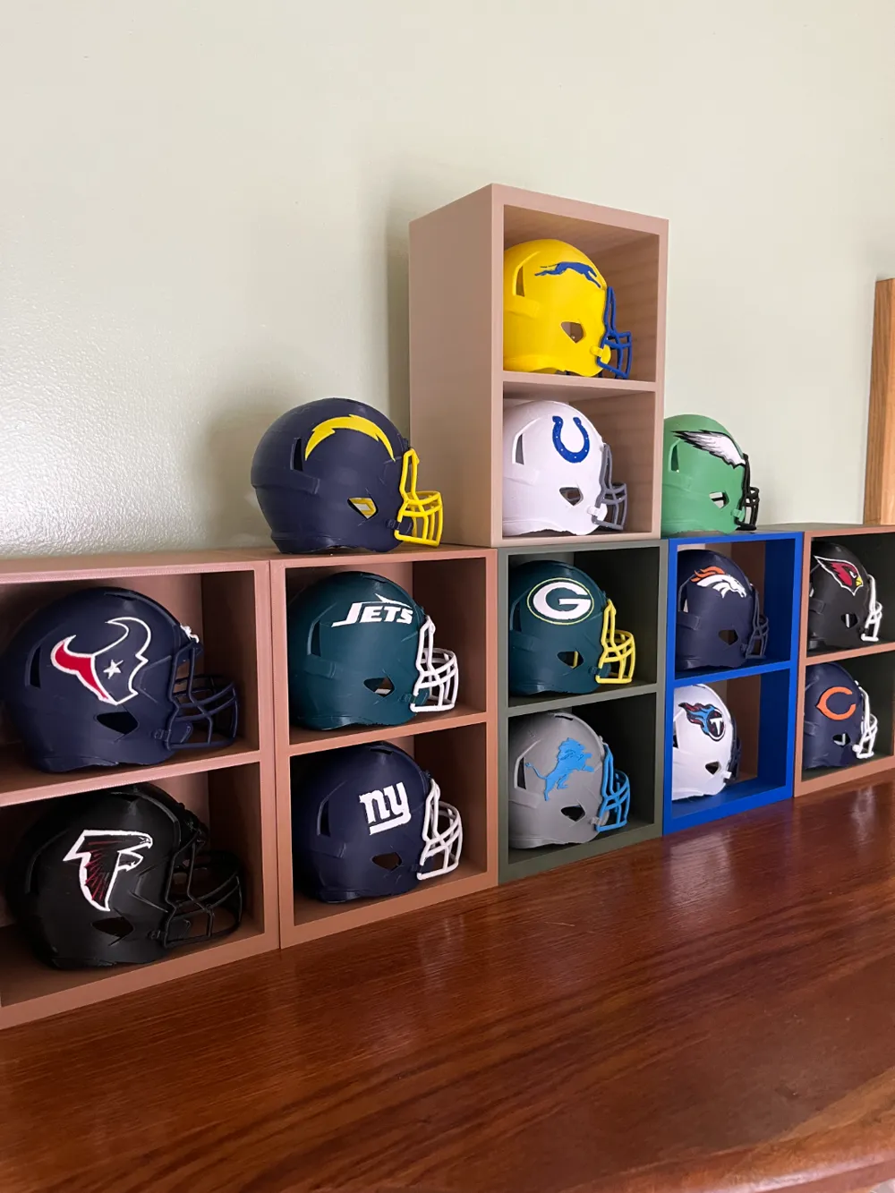 Football Helmet Shelf/Two Compartment by fnapier68 - MakerWorld