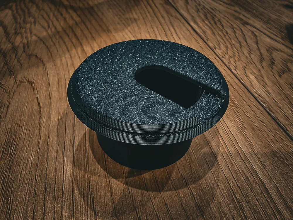 Desk wire / cable hole with cover by CoNcLuZiOn - MakerWorld