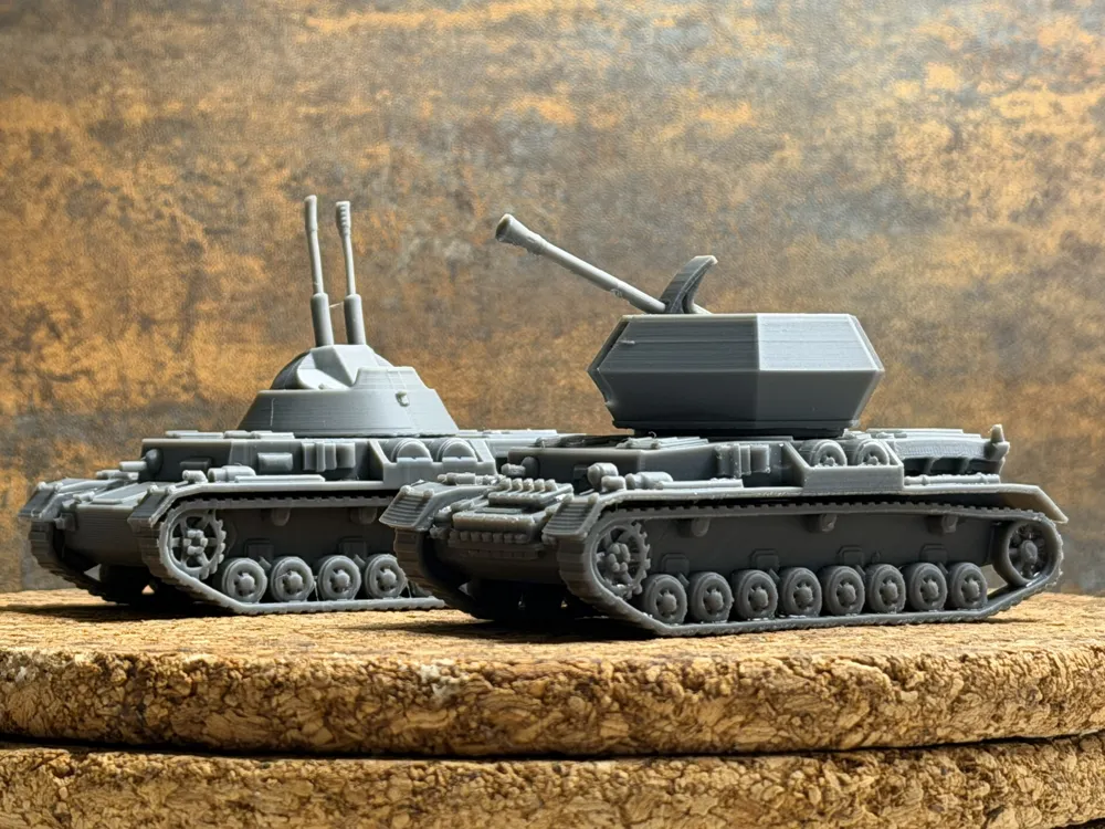 Flakpanzer IV Ostwind Anti-Aircraft Tank - 1/72 Scale - Free 3D Print ...