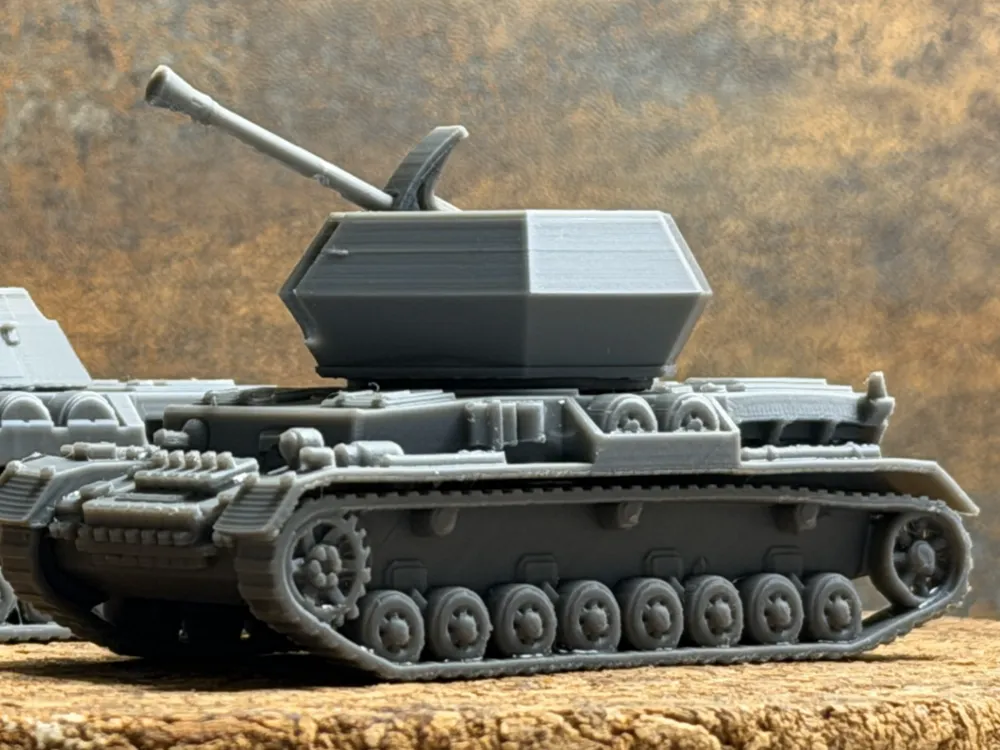 Flakpanzer IV Ostwind Anti-Aircraft Tank - 1/72 Scale - Free 3D Print ...