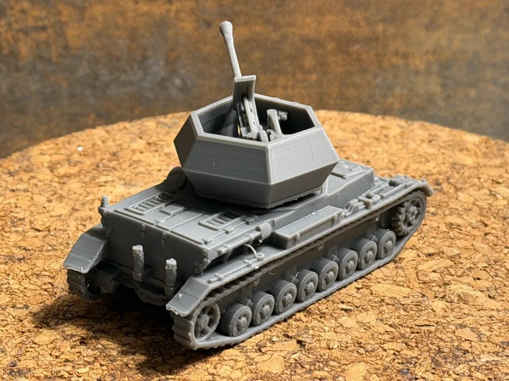 Flakpanzer IV Ostwind Anti-Aircraft Tank - 1/72 Scale - Free 3D Print ...