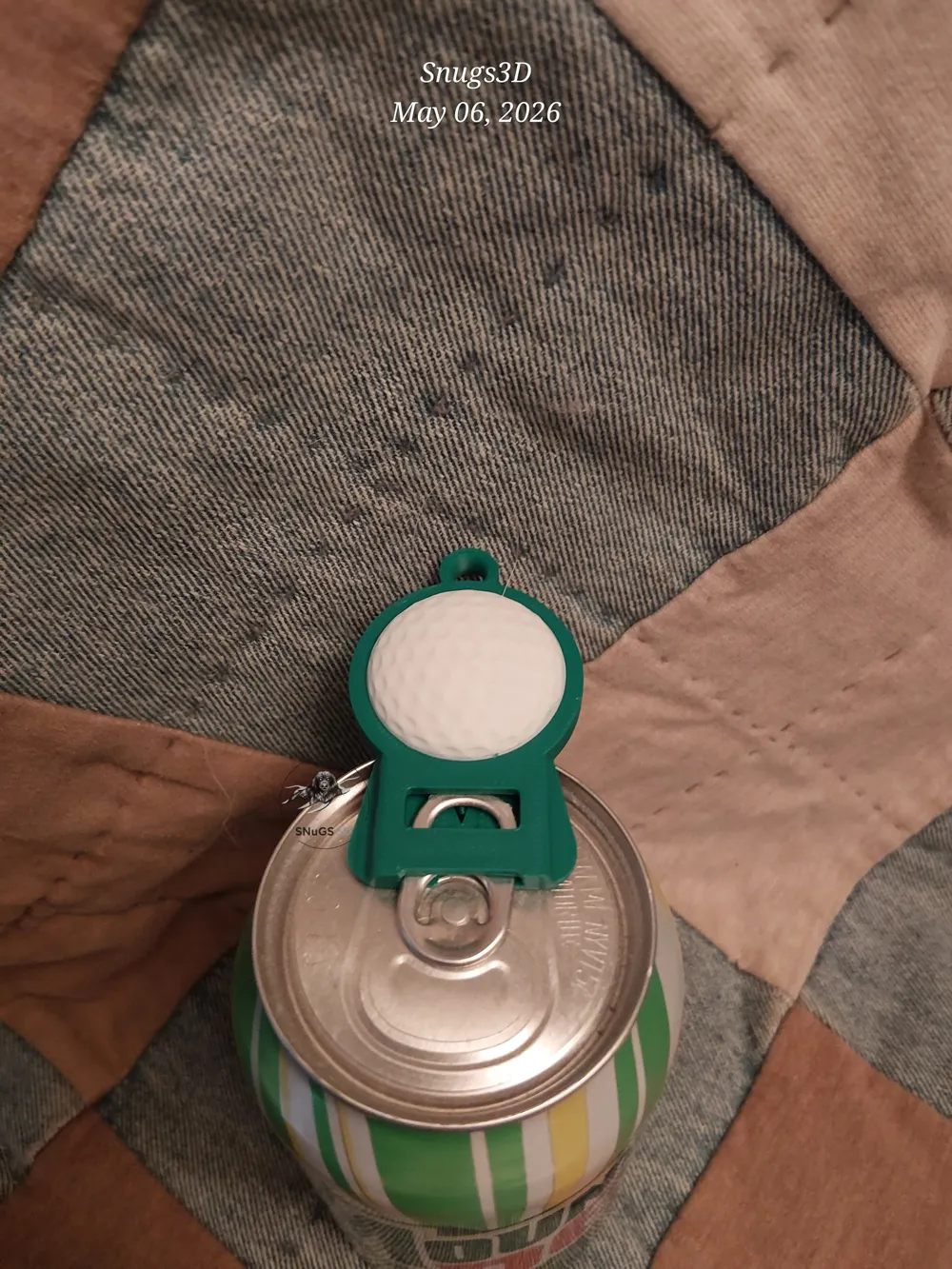Golfball drink tab puller/opener - Free 3D Print Model - MakerWorld