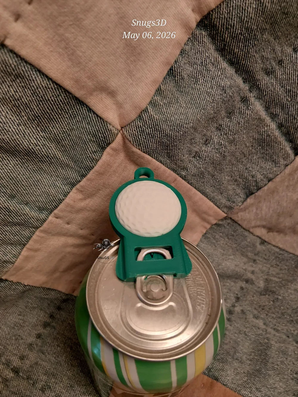 Golfball drink tab puller/opener - Free 3D Print Model - MakerWorld