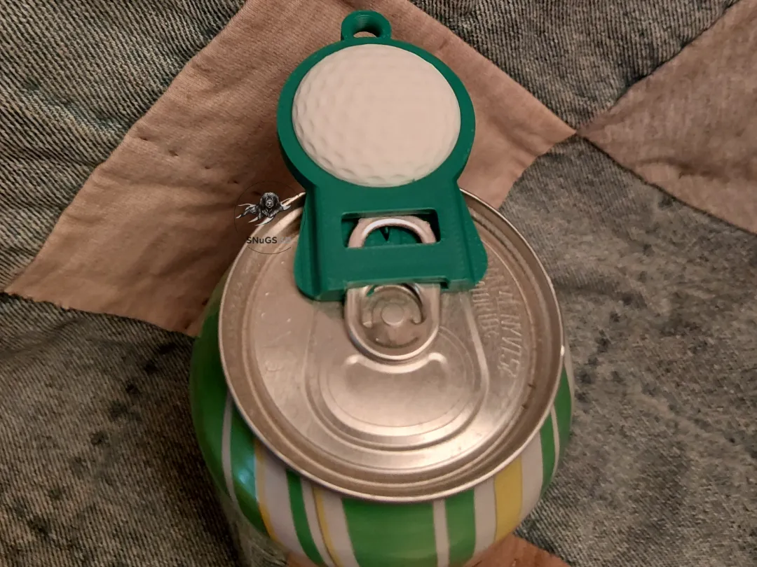 Golfball drink tab puller/opener - Free 3D Print Model - MakerWorld