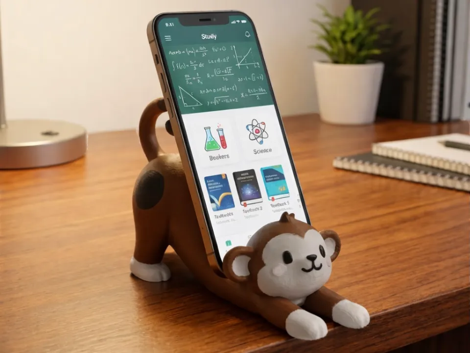 Cute Stretching Monkey Phone Holder - Free 3D Print Model - MakerWorld