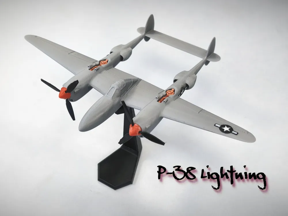P-38 Lightning Aircraft Model - Scale 1:72 by Sharko king MakerWorld ...