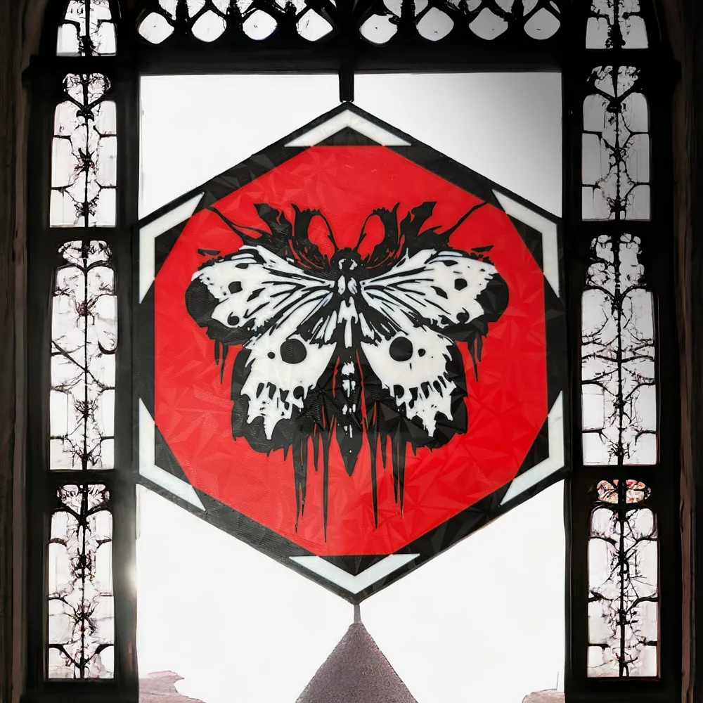 Skeletal Moth Window Art Suncatcher by Boodl3D - MakerWorld