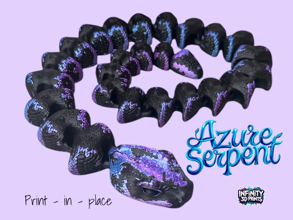 AZURE SERPENT SNAKE - Free 3D Print Model - MakerWorld