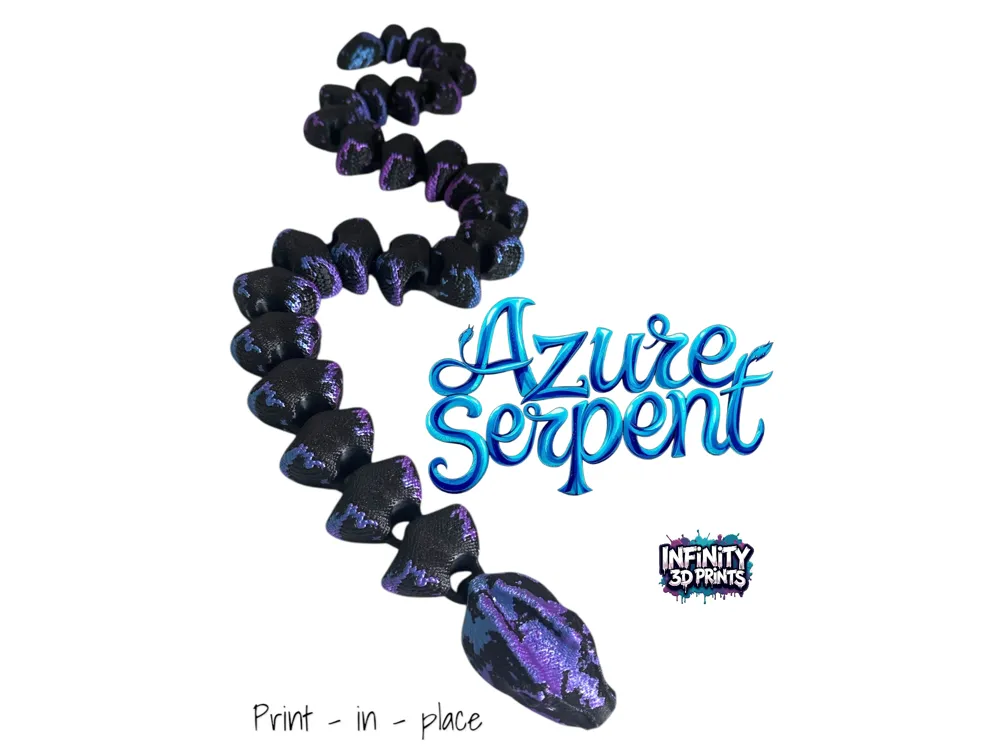 AZURE SERPENT SNAKE by INFINITY 3D PRINTS MakerWorld: Download Free 3D ...