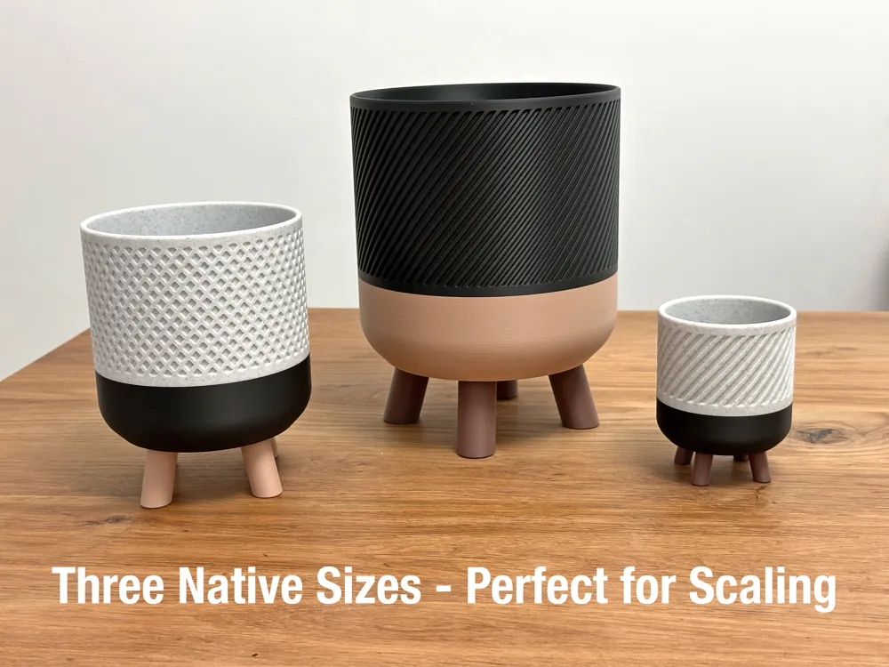 Modern Spiral Planter with Legs - Free 3D Print Model - MakerWorld