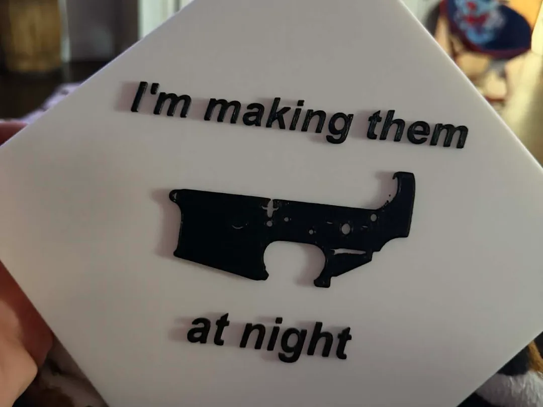 "Making them at night" AR Lower sign - Free 3D Print Model - MakerWorld