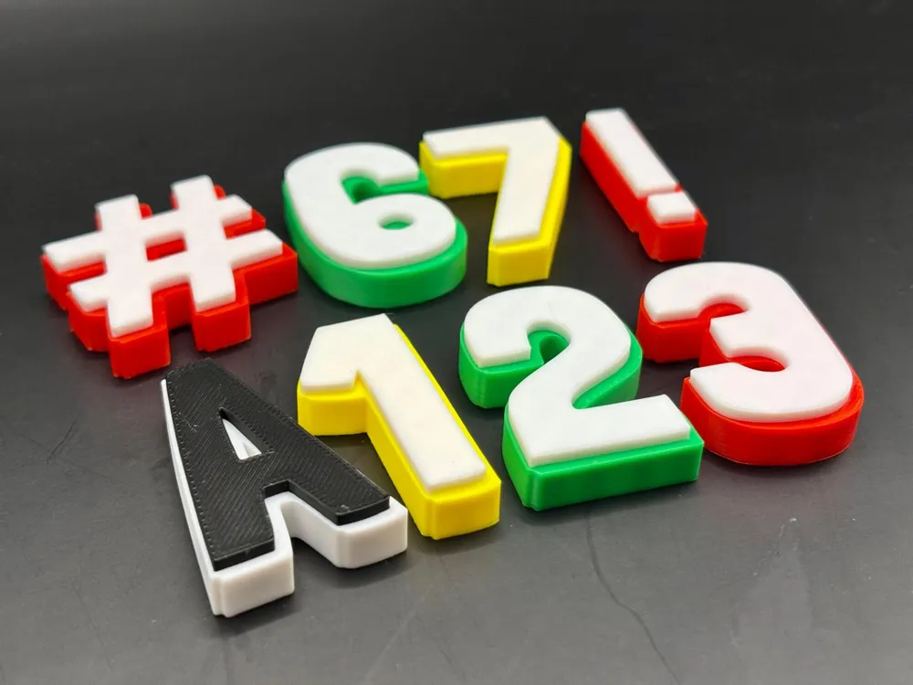 Two-color Alphabet - 3D Letters (A–Z,0-9...) - Free 3D Print Model ...