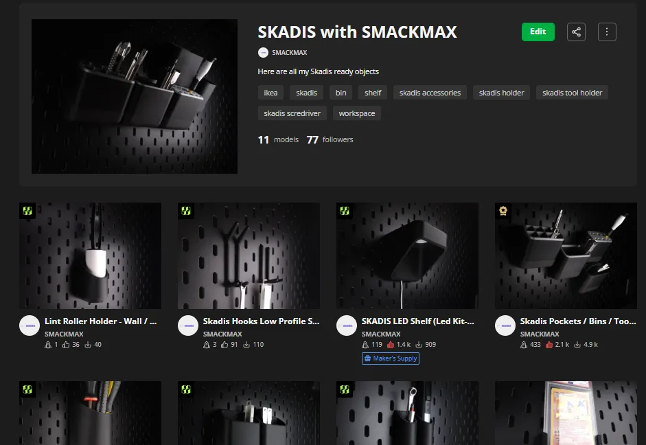 SKADIS lamp x LED Kit - Free 3D Print Model - MakerWorld