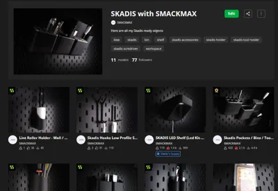 SKADIS lamp x LED Kit by SMACKMAX MakerWorld: Download Free 3D Models