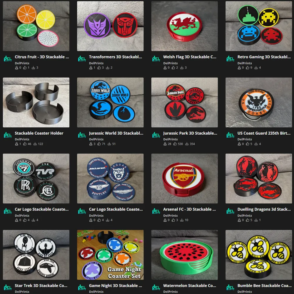 Barbie - 3D Stapelbares Untersetzer-Set von DelPrints MakerWorld ...