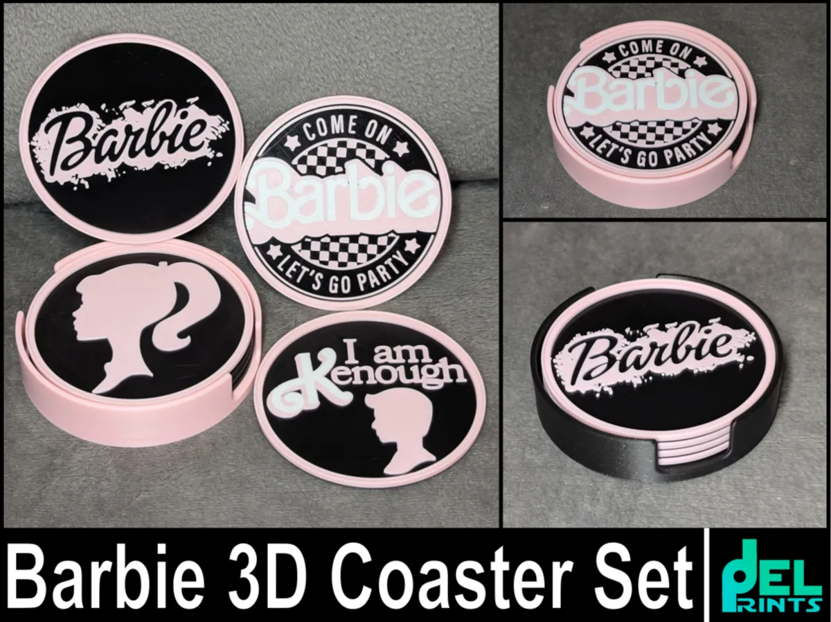 Barbie - 3D Stapelbares Untersetzer-Set von DelPrints MakerWorld ...