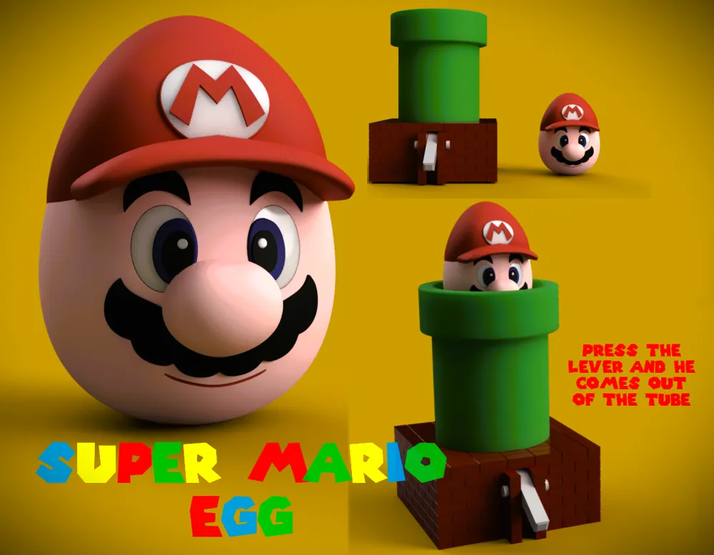 Super Mario Egg with Pipe by PrintinPlace - MakerWorld